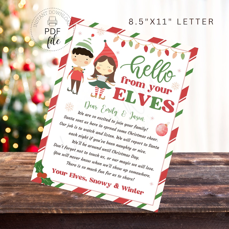 First Letter From Elf - Etsy