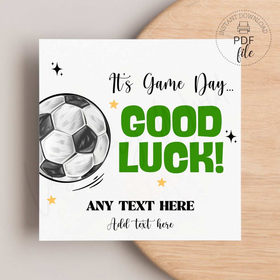 Printable Soccer Good Luck Tags | Personalized Cheer Team Gift Tag ...