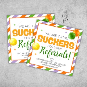 Candy Realtor Pop by Tags | We Are Total Suckers for Your Referrals Tag ...