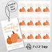 Happy Thanksgiving Personalized Tag | Printable Fall Gift Tag | Pumpkin ...