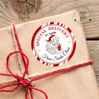 Santa Labels - Etsy