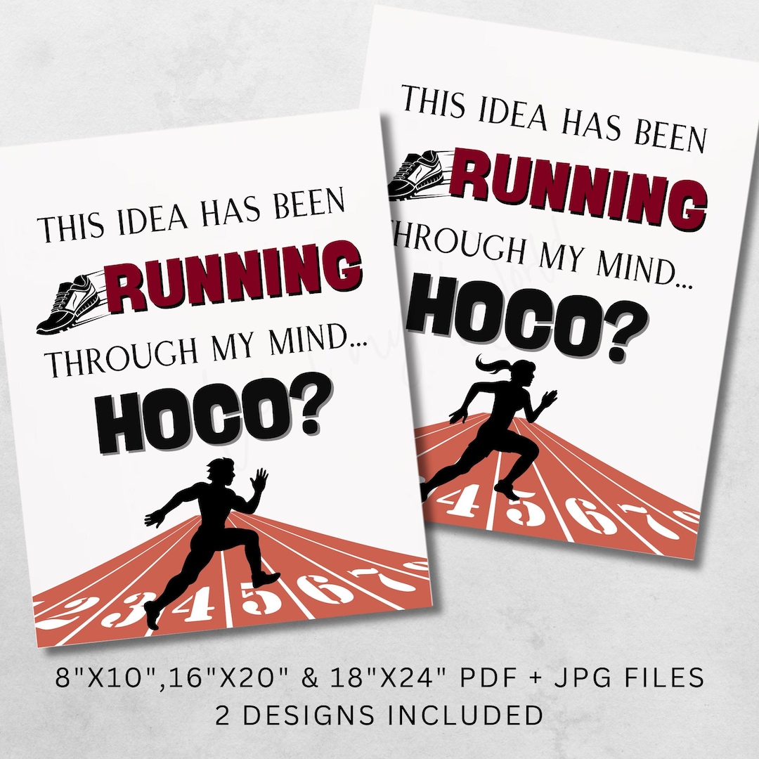 Printable Track and Field Proposal Sign, This Idea Has Been Running ...