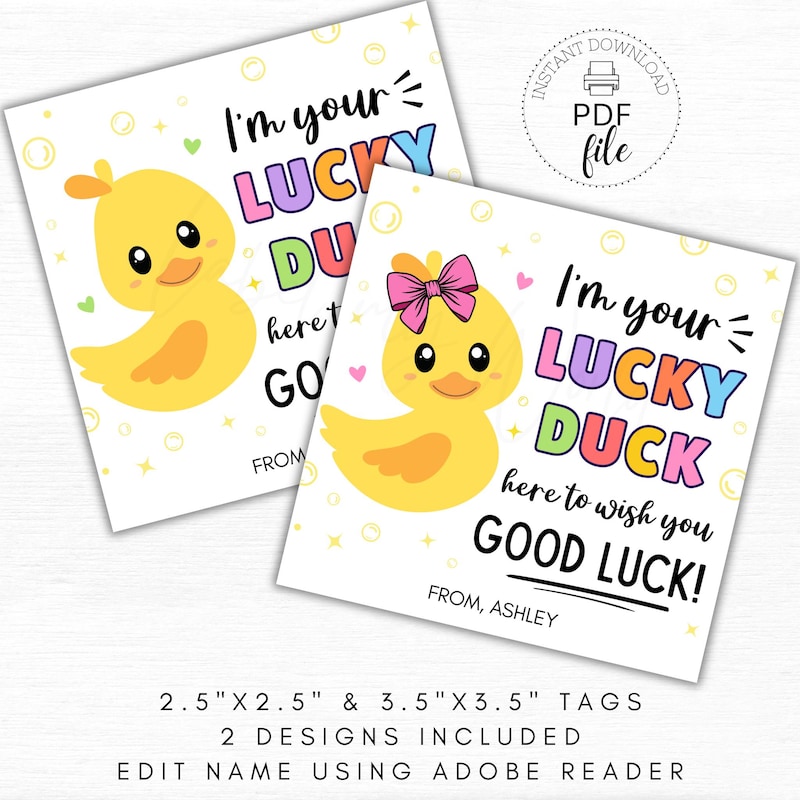Duck Tag Valentines Day - Etsy