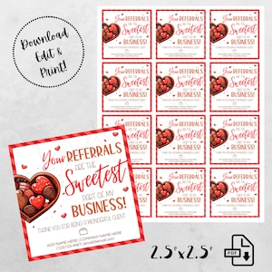Valentine Chocolate/sweets/treats Realtor Pop by Gift Tags | Printable ...