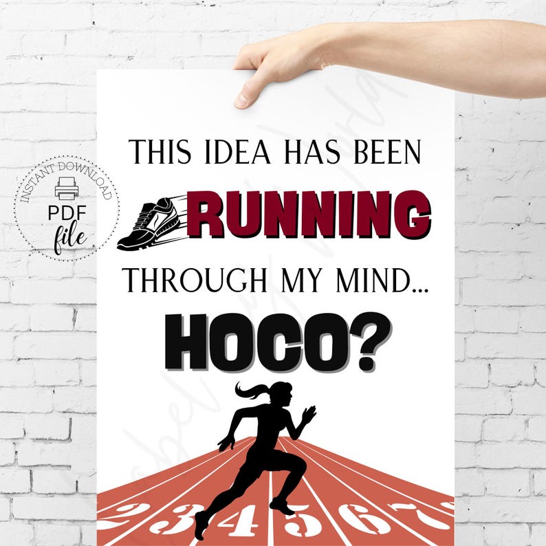 Printable Track and Field Proposal Sign, This Idea Has Been Running ...