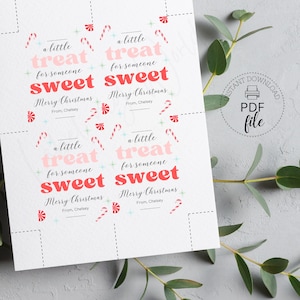 Printable Christmas Candy Cane Holder Template | A Little Treat for ...