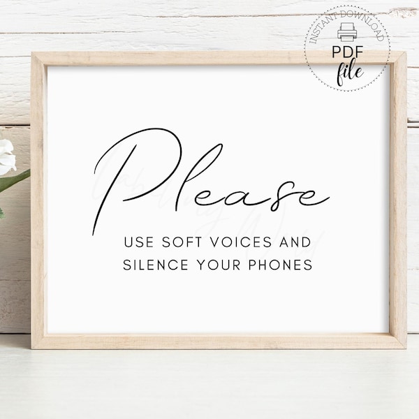 Please Silence Your Phones Sign - Etsy