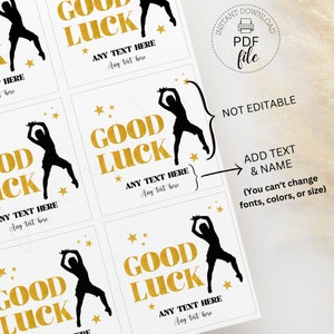 Printable Good Luck Dance Gift Tag | Dance Team Treat Bag Tag ...