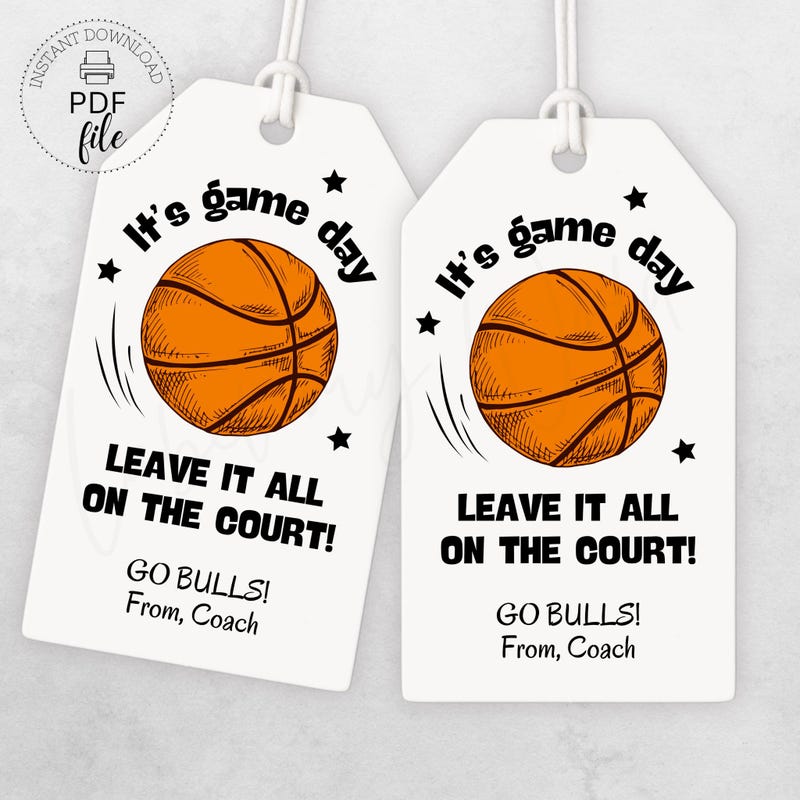 Good Luck Basketball Tag - Etsy