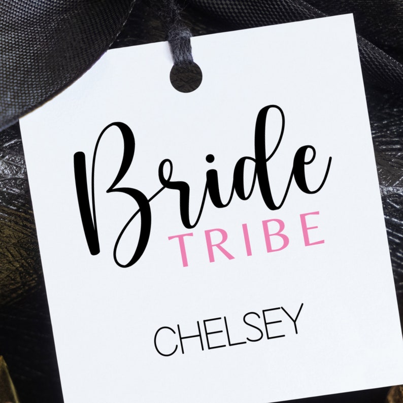 Bride Tribe Editable Name Tags Personalized Bachelorette - Etsy