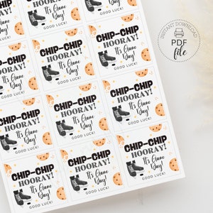 Ice Hockey Chip Chip Hooray! It's Game Day Good Luck Gift Tags ...