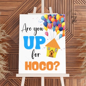 Printable Balloons Homecoming Proposal Sign | Are You up for HOCO ...