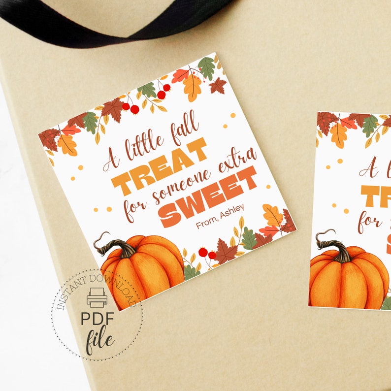 Fall Appreciation Treat Tags Printable A Little Fall Treat for Someone ...