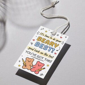 Printable Testing Day Gummy Bears Snack Tag, Classroom It's Time to Do ...