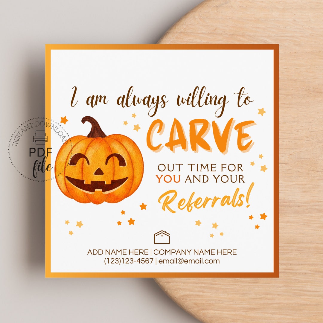 Fall Real Estate Agent Marketing Pop by Tags | Carve Out Time for You ...