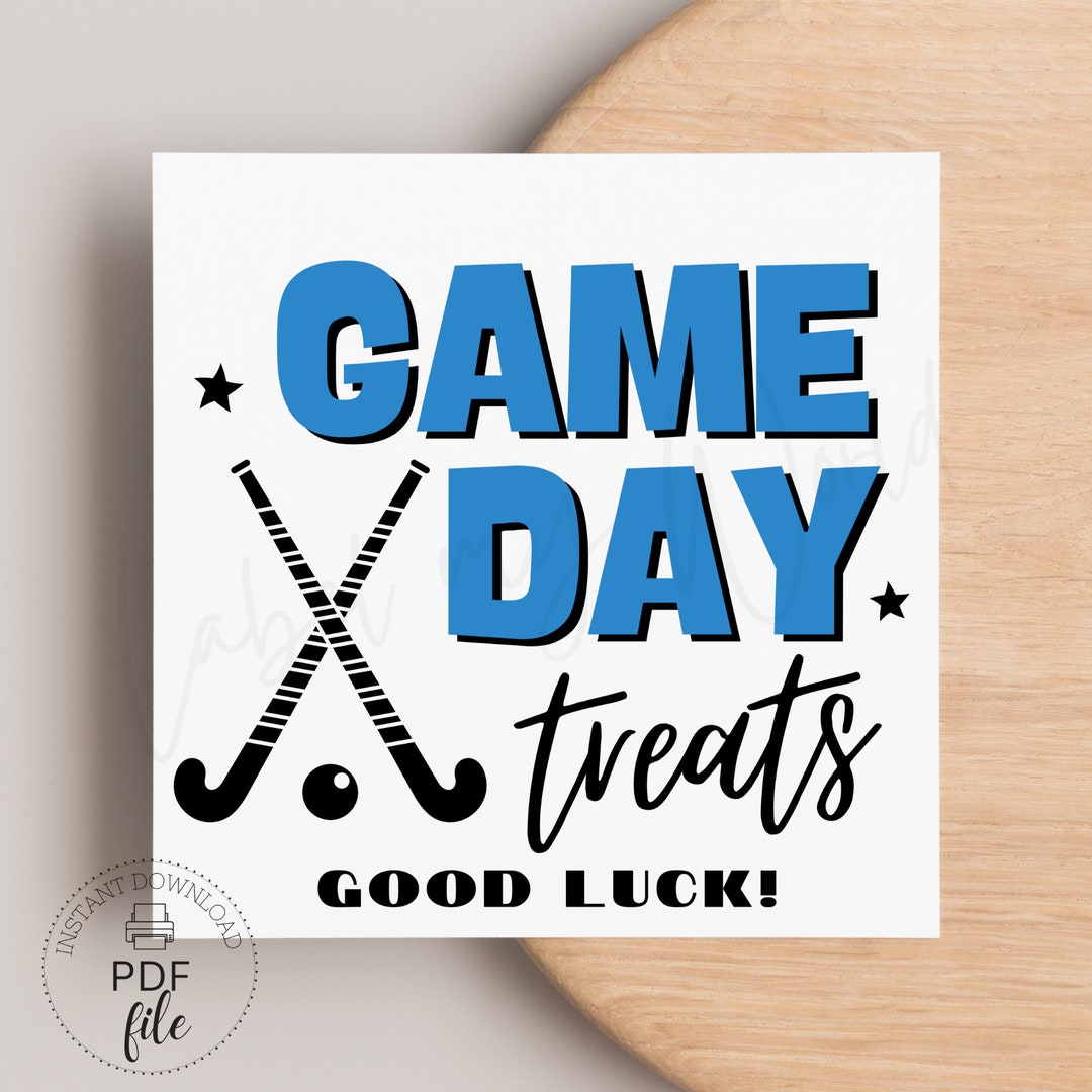 Printable Field Hockey Game Day Tags | Game Day Treats Good Luck Gift ...