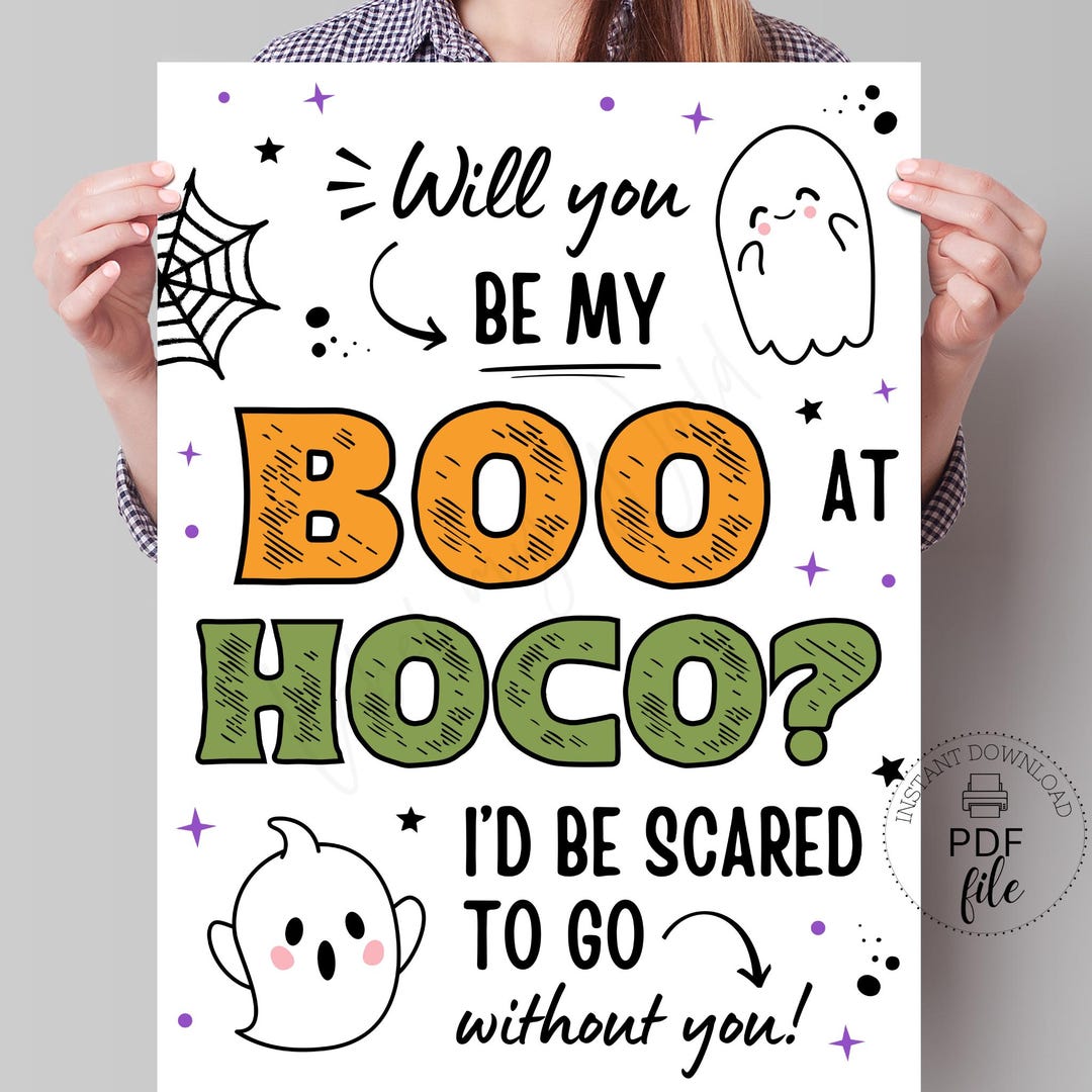 Halloween Ghost Homecoming Proposal Sign, Will You Be My Boo at HOCO ...