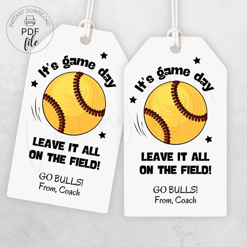 Softball Tags - Etsy