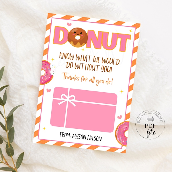 Donut Card - Etsy