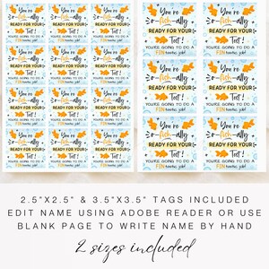 Printable Fish Crackers Testing Day Gift Tag, O-fish-ally Ready for ...
