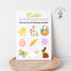 Printable Easter Scavenger Hunt for Toddlers, House/classroom Little ...
