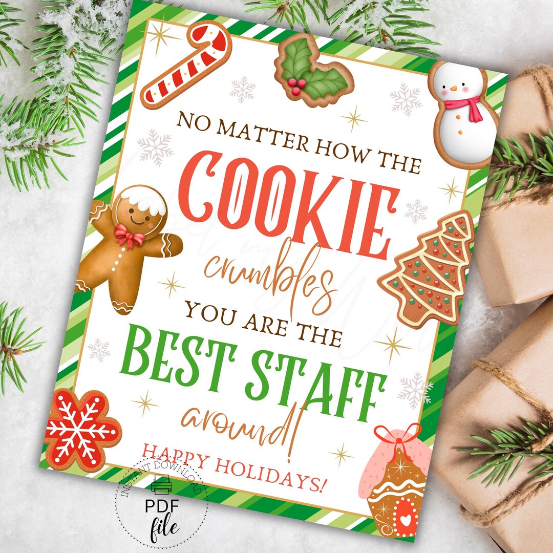 Printable Christmas Cookies Appreciation Sign | No Matter How the ...