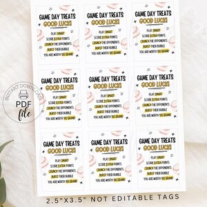Printable Baseball Candy Treat Bag Tags | Good Luck Baseball Gift Tags ...