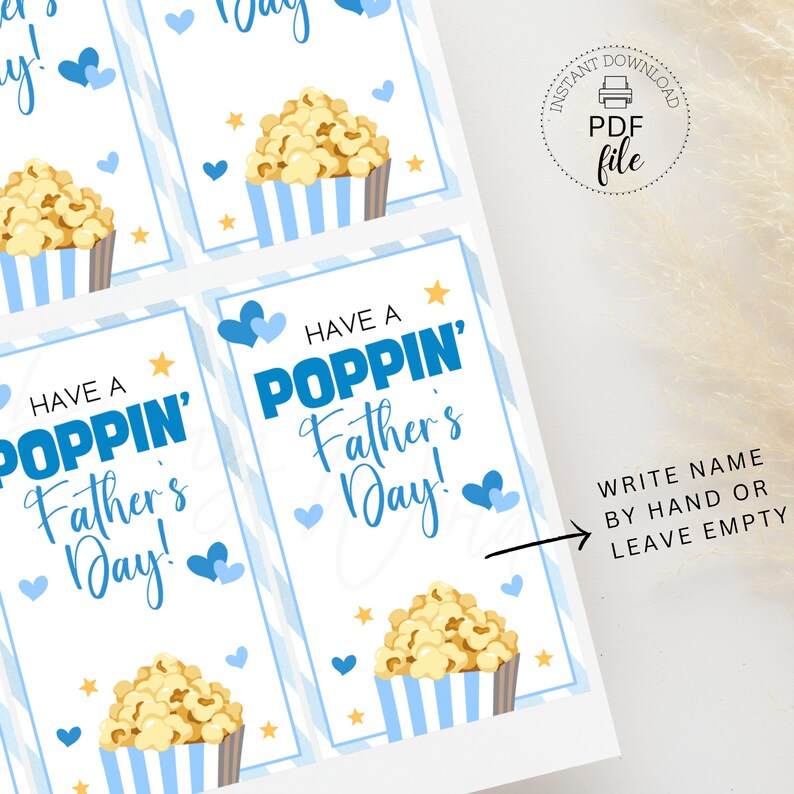 Printable Happy Father's Day Gift Tag, Personalized Father's Day ...
