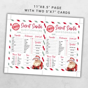 Printable Christmas Gift Exchange Questionnaire, My Christmas Wish List ...