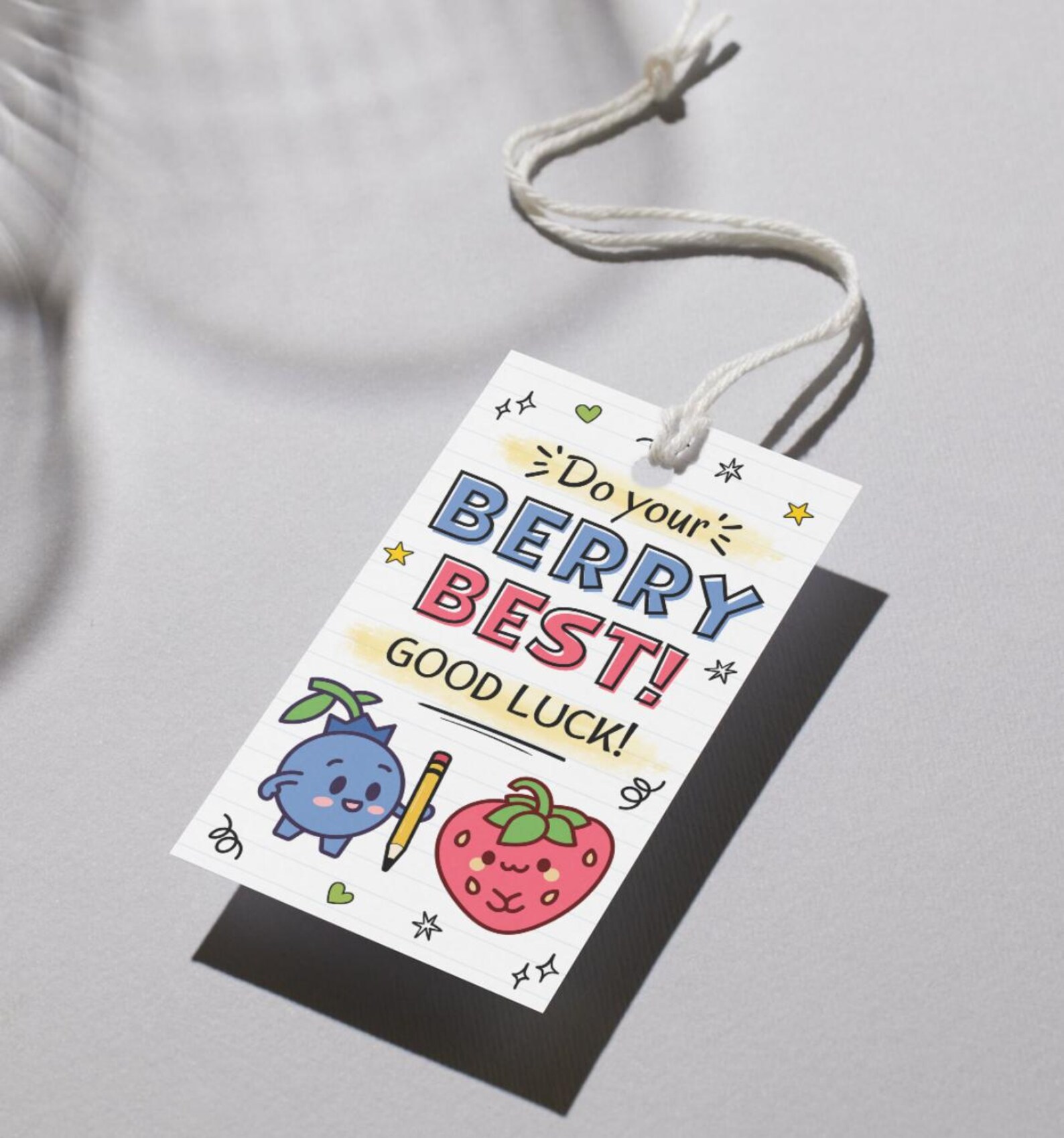 Printable Testing Day Berry Fruit Snack Tag, Do Your Berry Best ...
