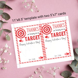 Thanks for Keeping Me on Target, Happy Valentine's Day Gift Card Holder ...