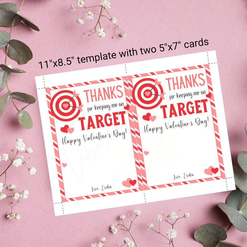 Thanks for Keeping Me on Target, Happy Valentine's Day Gift Card Holder ...
