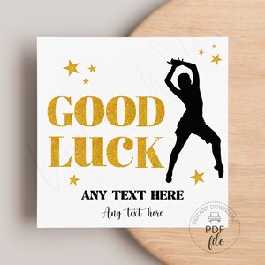 Printable Good Luck Dance Gift Tag | Dance Team Treat Bag Tag ...