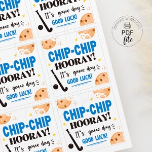 Field Hockey Chip Chip Hooray It's Game Day Good Luck Gift Tag ...