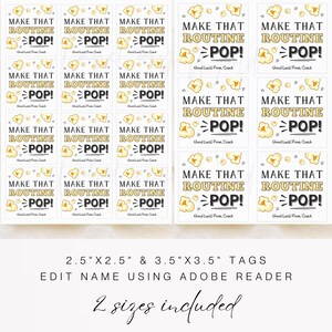 Printable Popcorn Good Luck Gift Tag, Make That Routine Pop ...