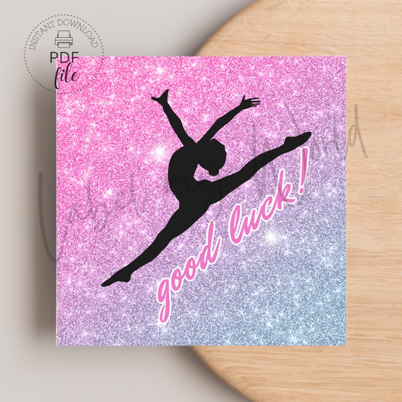 Printable Gymnastics/dance Good Luck 2, 2.5, 3 Round Labels 2.5x2.5 ...