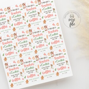 Christmas Teacher Appreciation Gift Tags | Printable Christmas Cookies ...