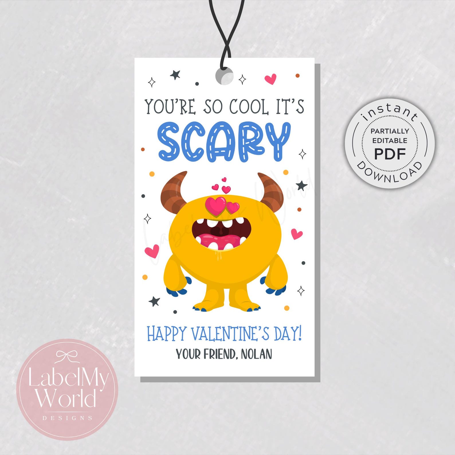 Printable Monster Valentine Cards, Classroom Monster Valentine's Day ...