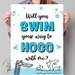 Printable Swimming Homecoming Proposal Sign, Will You Swim Your Way to ...