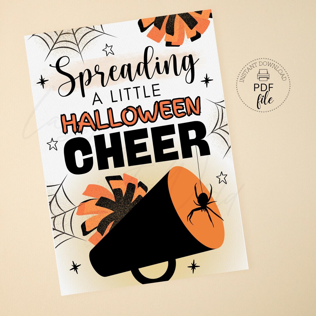 Printable Spreading a Little Halloween Cheer Tags, Halloween ...