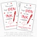 Printable Valentines Pen Gift Tag, Non-candy Personalized You Just Hap ...