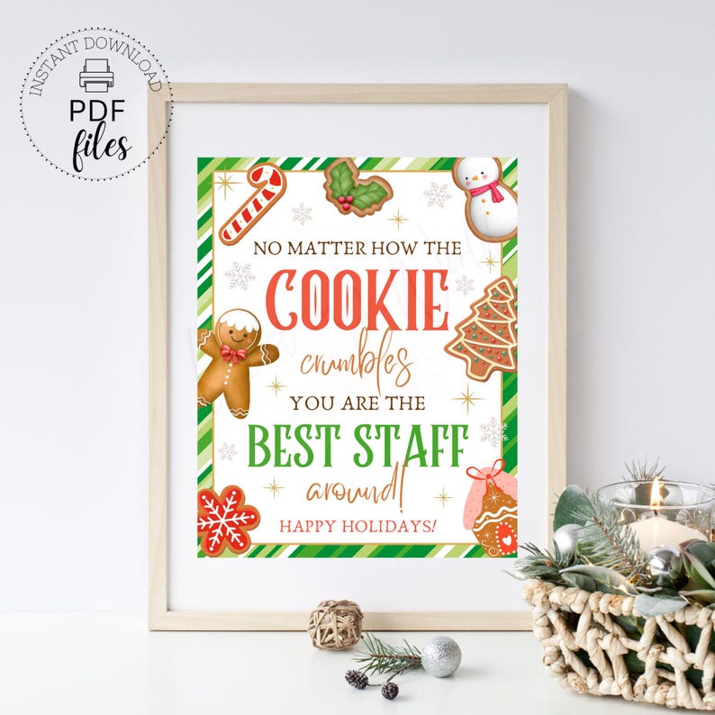 Printable Christmas Cookies Appreciation Sign | No Matter How the ...