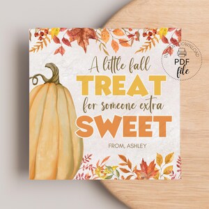 Fall Appreciation Treat Tags | Printable A Little Fall Treat for ...