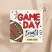 Printable Football Game Day Tag, Game Day Treats Good Luck Gift Tags ...