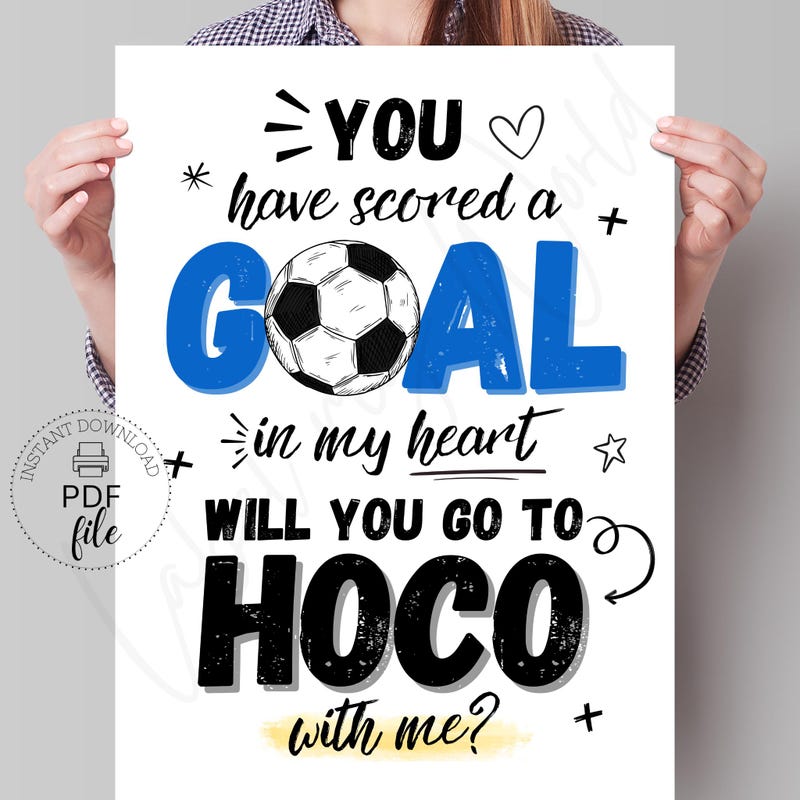 Soccer Hoco Poster - Etsy