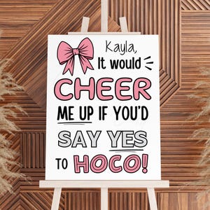 Cheer Me up Homecoming Proposal Sign, Printable Cheerleader HOCO Poster ...