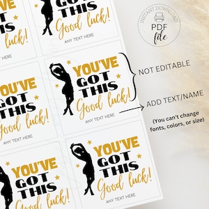 Printable Dance Good Luck Tags | Personalized You've Got This Gift Tag ...