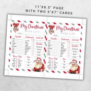 Printable Christmas Gift Exchange Questionnaire, My Christmas Wish List ...