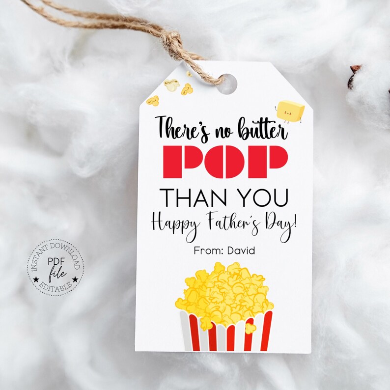 Happy Father's Day Gift Tag Printable Personalized - Etsy