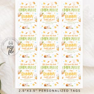 Printable Work Appreciation Easter Gift Tag, We Have the Best Employees ...